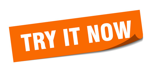 Try it now sticker try it now label Royalty Free Vector
