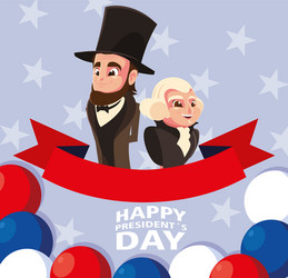 Happy president day george washington Royalty Free Vector