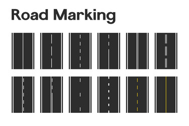 Horizontal road markings set Royalty Free Vector Image