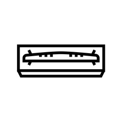 Monitor screen top view display icon above Vector Image