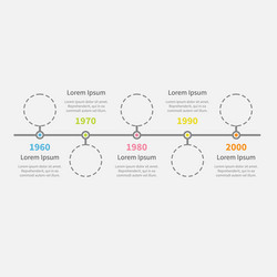 Timeline vertical infographic with placemarks Vector Image