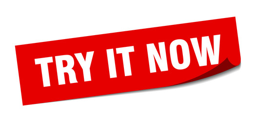 Try it now sticker try it now label Royalty Free Vector