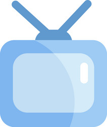 Blue tv on white background Royalty Free Vector Image