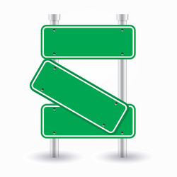 Green street sign Royalty Free Vector Image - VectorStock