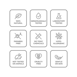 Cosmetics round isolated product icon set round Vector Image