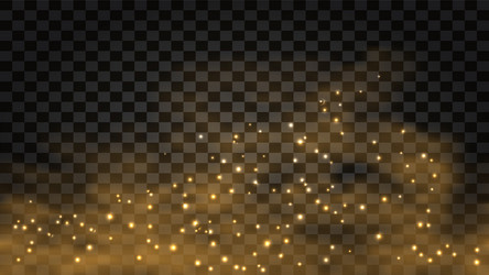 Gold glitter abstract waves of smoke Royalty Free Vector
