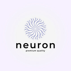 Neuron logo design bundle dna set atom icon Vector Image