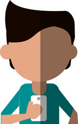 Person using phone icon image Royalty Free Vector Image