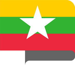 Myanmar map and flag Royalty Free Vector Image