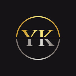 Yk logo design template initial luxury letter Vector Image