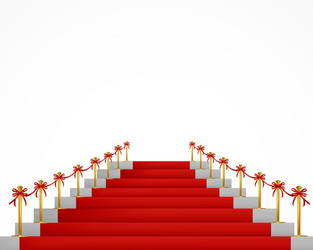 Red carpet and stairs for vip persons Royalty Free Vector