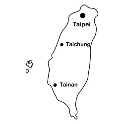 Taiwan map logo Royalty Free Vector Image - VectorStock