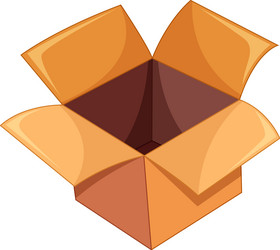 A corrugated box on white background Royalty Free Vector