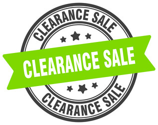 Clearance stamp label on transparent Royalty Free Vector
