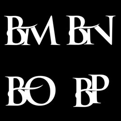 Bn monogram logo Royalty Free Vector Image - VectorStock