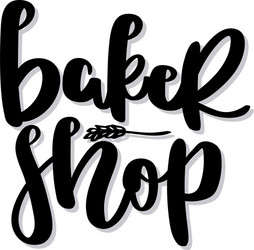 Handwritten lettering - bread lovers Royalty Free Vector