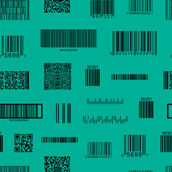 Barcode and qr code isolated on a background Vector Image