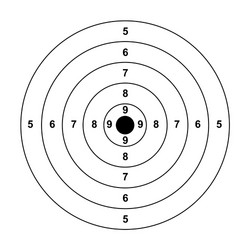 Blank gun target paper shooting target targe Vector Image