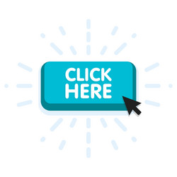 Blue button mouse click Royalty Free Vector Image