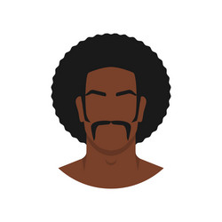 Afro man faceless head Royalty Free Vector Image