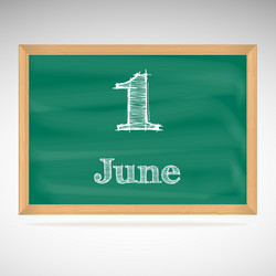 Icon calendar day 1 june summer days year Vector Image
