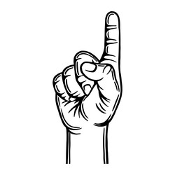 Okey sign thumb up male hand gestures outline Vector Image