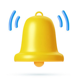 Cartoon image of notification icon bell symbol Vector Image