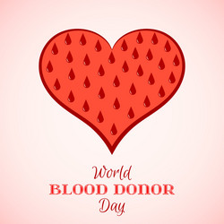 Red drops of blood in shape heart Royalty Free Vector Image