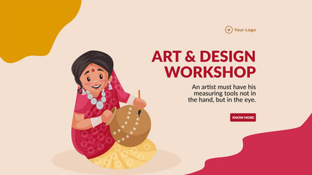 Banner design of art culture workshop Royalty Free Vector