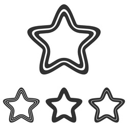 Cyan line pentagon logo design set Royalty Free Vector Image