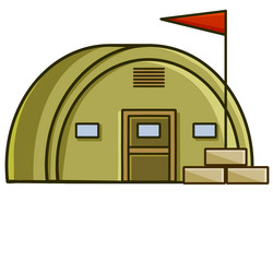 Military base army post protective building Vector Image