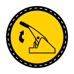 Caution pull parking brake symbol sign isolate Vector Image