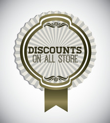 Trade discount design Royalty Free Vector Image