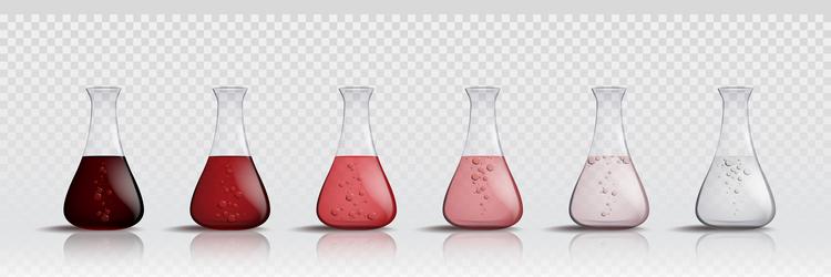 3d chemistry laboratory experimental flask Vector Image
