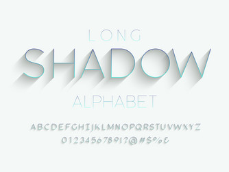 Cast shadow font Royalty Free Vector Image - VectorStock