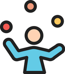 A stickman juggling Royalty Free Vector Image - VectorStock