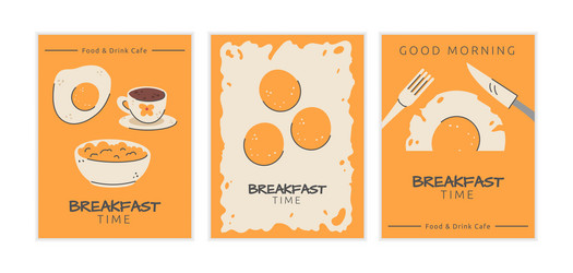 Breakfast egg menu lunch time restaurant dinner Vector Image