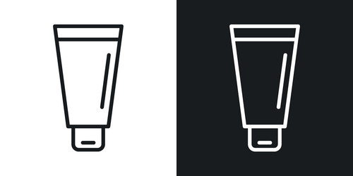 Cream tube icon set cosmetic lotion package Vector Image