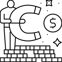 Flexibility or adaptability line icon Royalty Free Vector