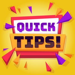 Quick tips neon signs design Royalty Free Vector Image