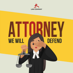 Best law service landscape banner design template Vector Image
