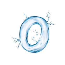 Water font liquid drop letters Royalty Free Vector Image