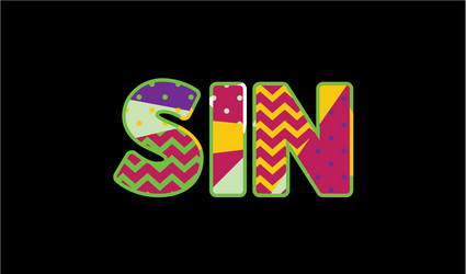 Sin concept word art Royalty Free Vector Image