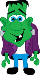 Cartoon frankenstein kid Royalty Free Vector Image