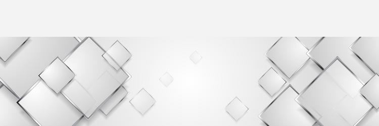 Hi-tech geometric banner design with silver Vector Image