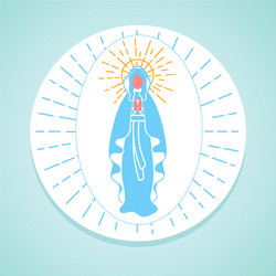 Immaculate conception of the virgin mary Vector Image