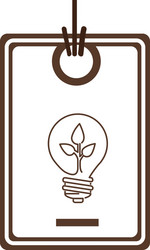Sticker price tag of light bulb with resistance Vector Image