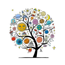 Coworking space concept tree for your design Vector Image