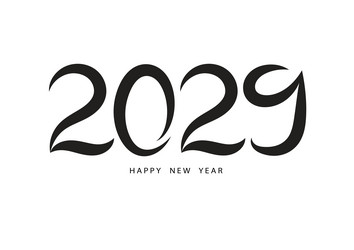 2029 year-happy new year - number Royalty Free Vector Image