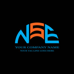 Nse letter logo creative design with graphic Vector Image